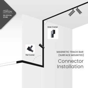 Orion Magnetic Track 1M/2M Surface Mounted Magnetic Track SG Seller - GELED