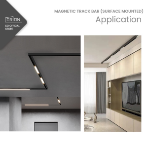 Orion Magnetic Track 1M/2M Surface Mounted Magnetic Track SG Seller - GELED